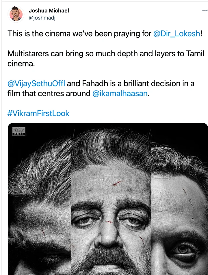 First Look of Kamal Haasan, Fahadh Faasil & Sethupathi's 'Vikram' Unveiled