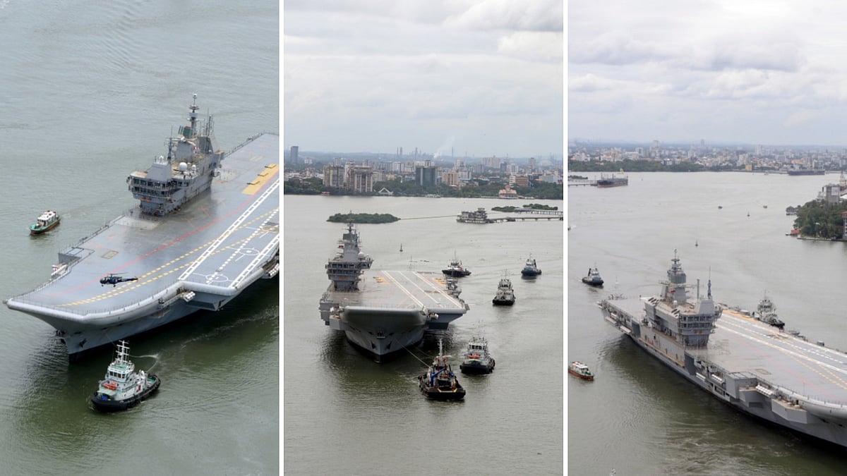 INS Vikrant, First Indigenously Made Aircraft Carrier, Sails Out for ...