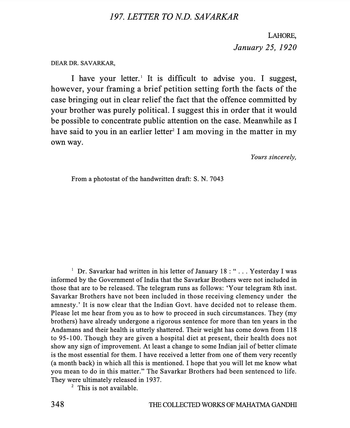 Did Mahatma Gandhi Ask Savarkar to File Mercy Petitions?