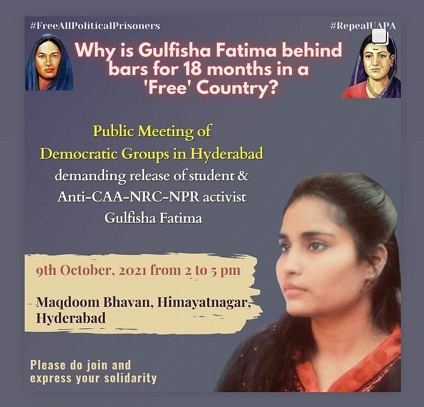 Delhi Riots: Groups Demand Release of UAPA Accused Gulfisha Fatima 18 ...