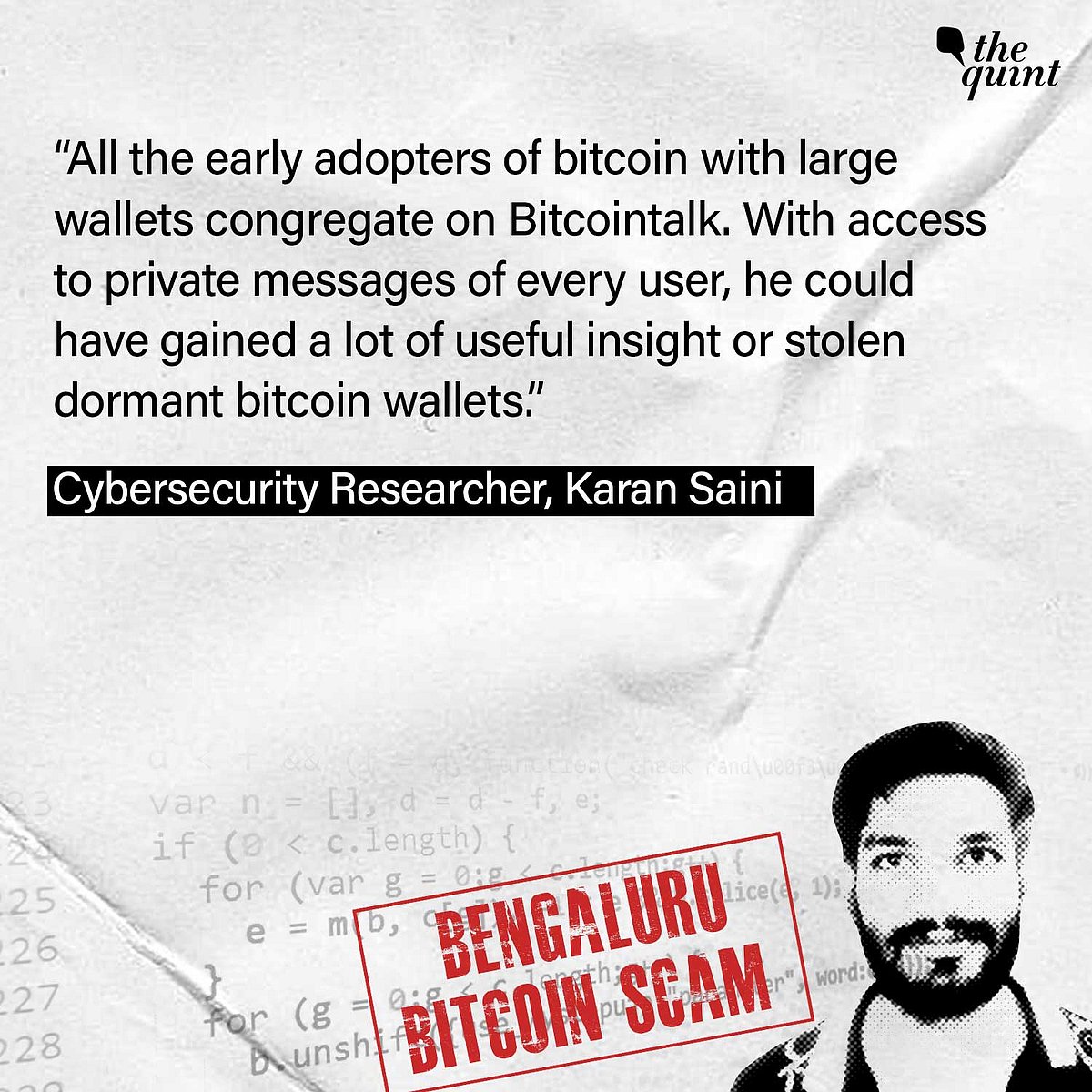 Bitcoin Hacker Srikrishna Ramesh alias Sriki Misled Bengaluru ...
