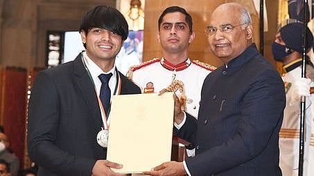 Olympic Gold Medallist Neeraj Chopra Conferred Major Dhyan Chand Khel Ratna