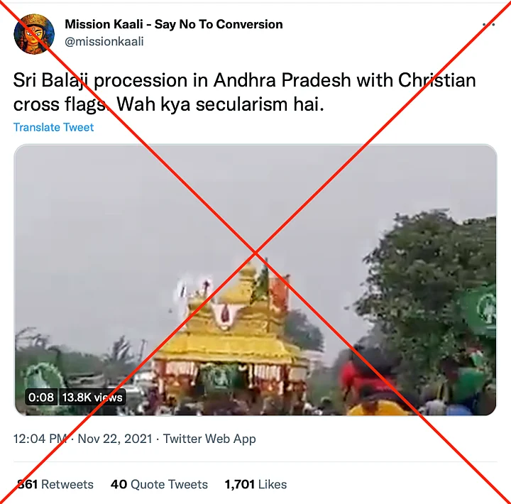 Fact Check | Clip of Amaravati Padyatra Shared as Christian Flags on ...