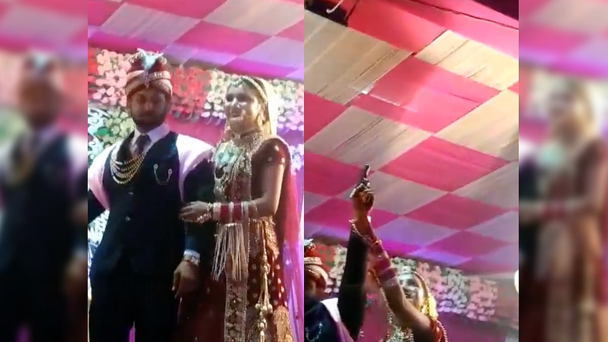Watch: Viral Video Shows Couple Firing Gun During Wedding, Leads to ...
