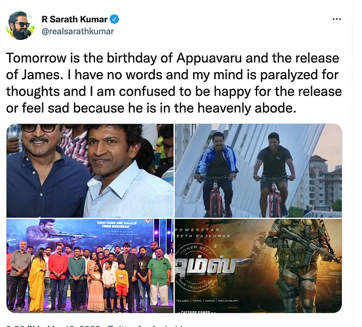 Mohanlal, Sarathkumar & Others Remember Puneeth Rajkumar on Birth ...
