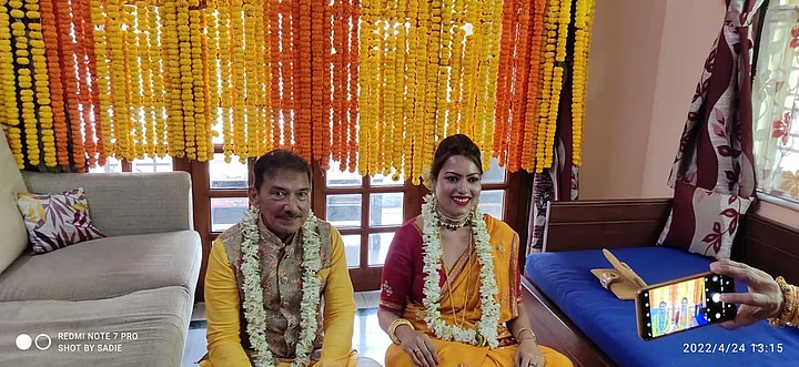 In Pictures: Former Cricketer Arun Lal Ties The Knot With Bulbul Saha