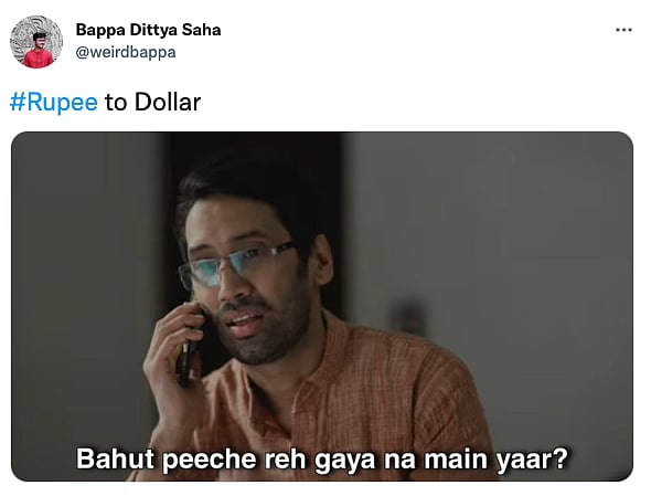 As Rupee Hits Lowest-Ever Mark of 77.69, Twitter Gets High On Memes