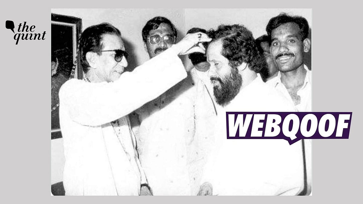Fact-Check | That's Shiv Sena Leader Anand Dighe With Bal Thackeray ...