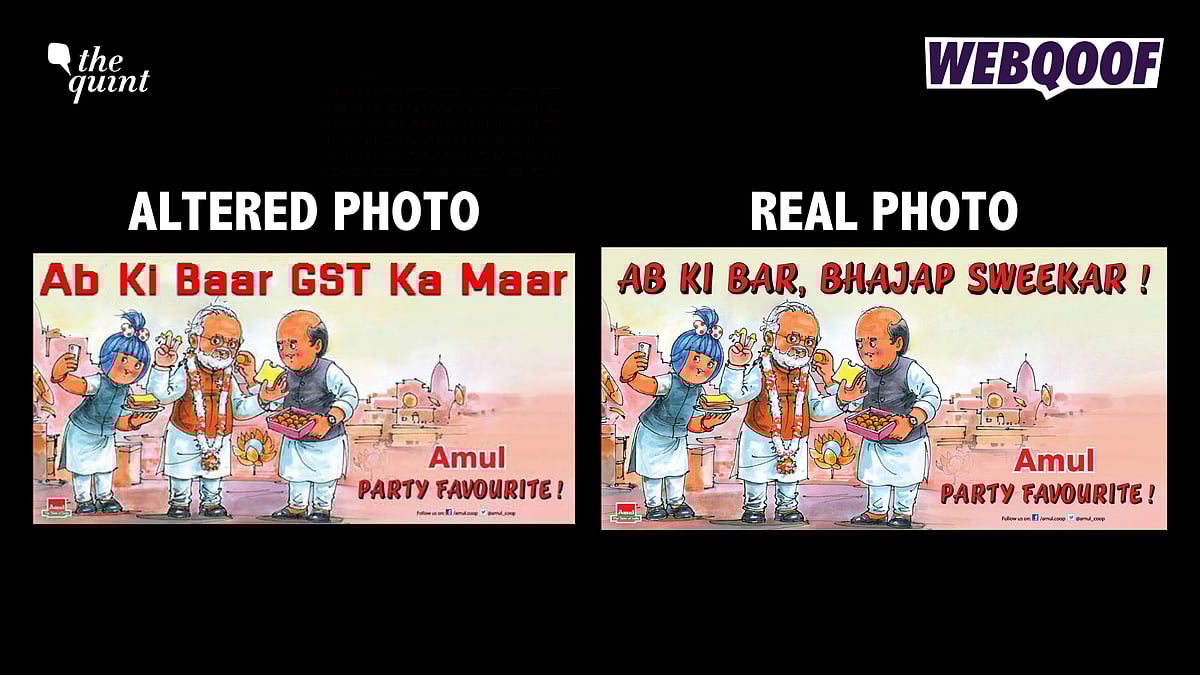 Fact-Check: Edited Amul Ad Shared To Take A Dig At Govt Over GST