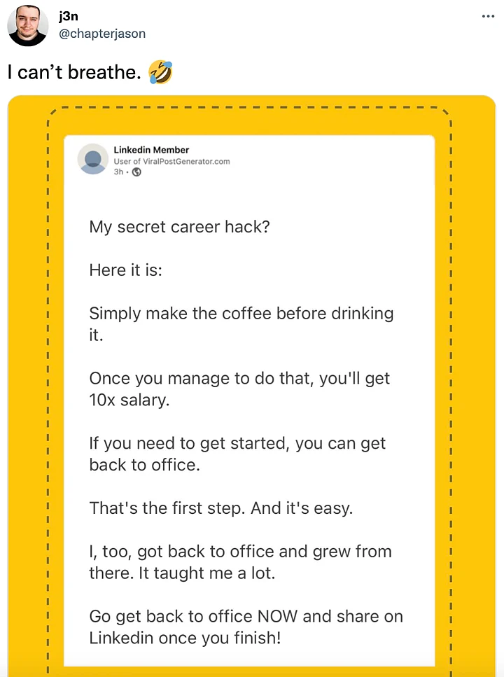 Netizens Are Using This Viral Post Generator To Mock Linkedin