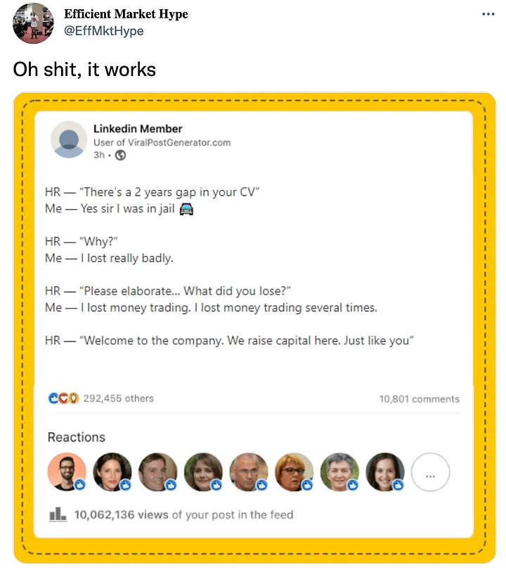 Netizens Are Using This Viral Post Generator To Mock LinkedIn