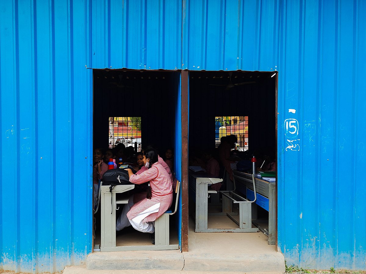 Portacabins Turn Into Classrooms Due To Construction Work in Delhi Govt ...
