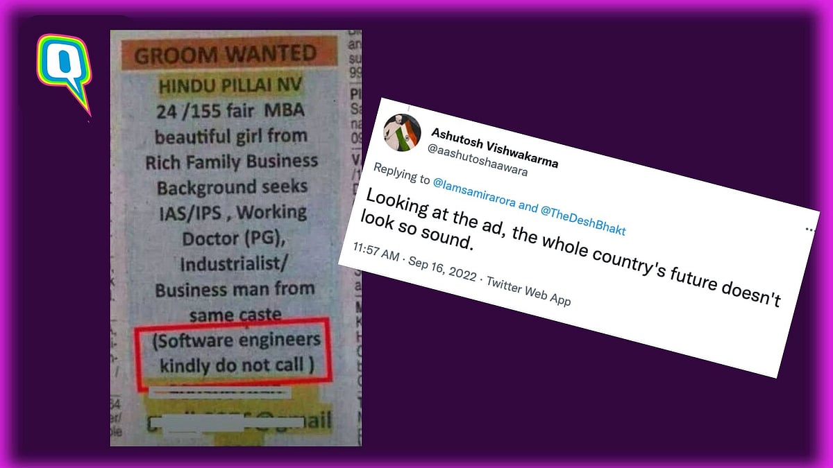 Matrimonial Ad Asking Software Engineers To Not Call Has Twitter in Splits