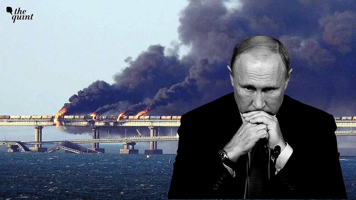 Vladimir Putin's Prized Russian-Crimea Bridge Damaged After Explosion ...