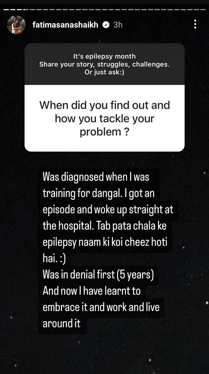 Fatima Sana Shaikh opens up about her battle with epilepsy and how she ...