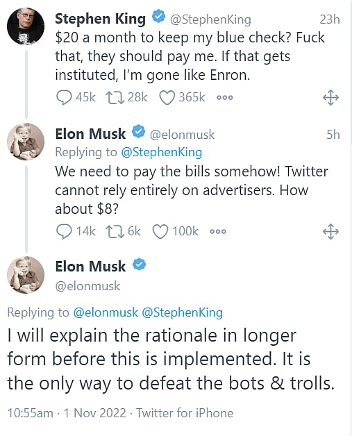 Netizens React To Elon Musk Charging $20/Month For Blue Ticks On Twitter