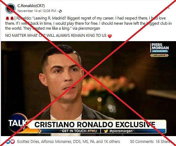 Fact Check | Did Ronaldo Say He Regrets Leaving Real Madrid? No, the ...