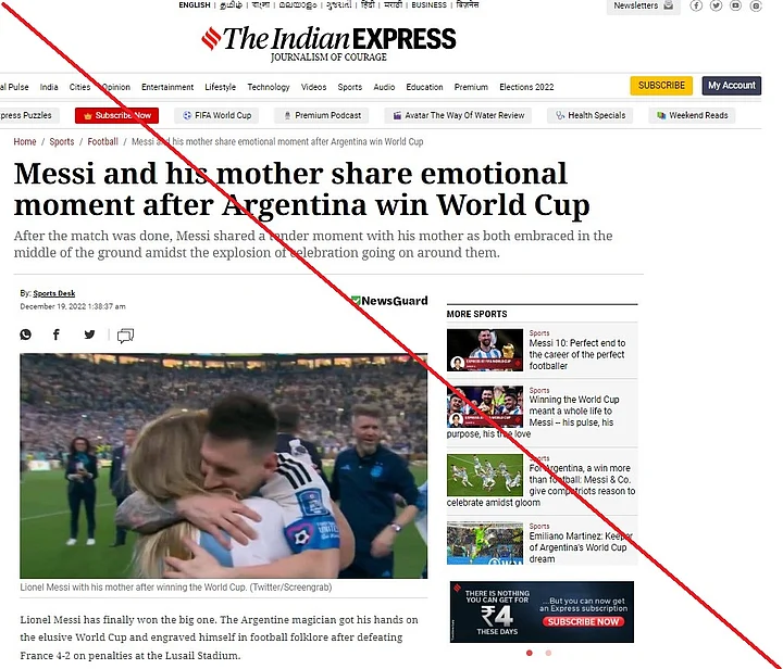 Fact Check | No, This Video Does Not Show Lionel Messi Hugging His ...