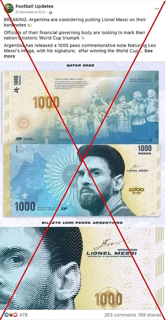 Fact-check | No, Footballer Lionel Messi’s Picture Is Not Going to ...