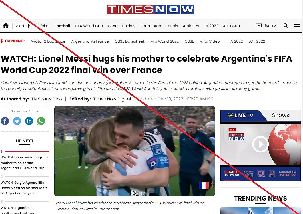 Fact Check | No, This Video Does Not Show Lionel Messi Hugging His ...
