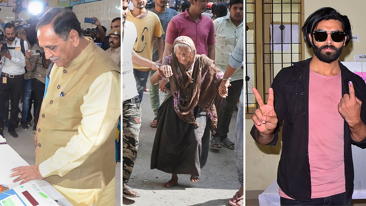 In Photos: Vijay Rupani to Ravindra Jadeja, Gujarat Votes in First ...