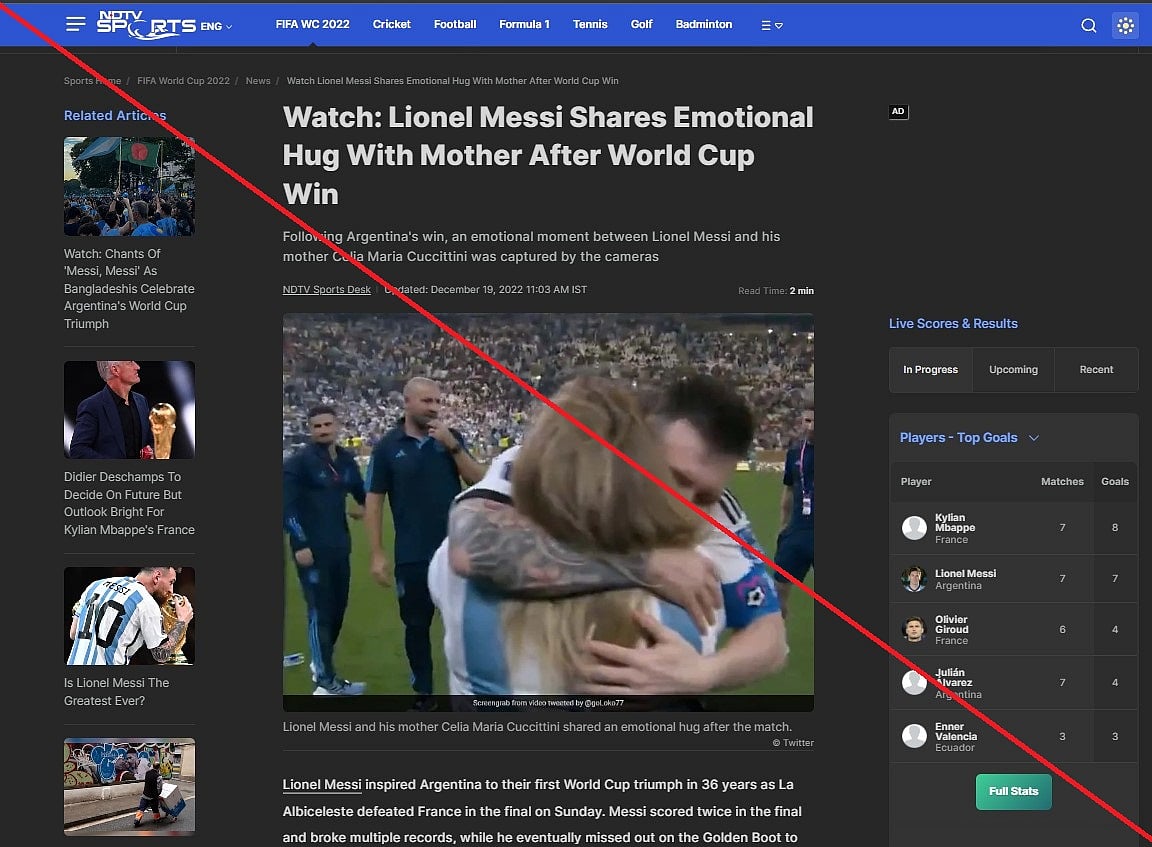 Fact Check | No, This Video Does Not Show Lionel Messi Hugging His ...