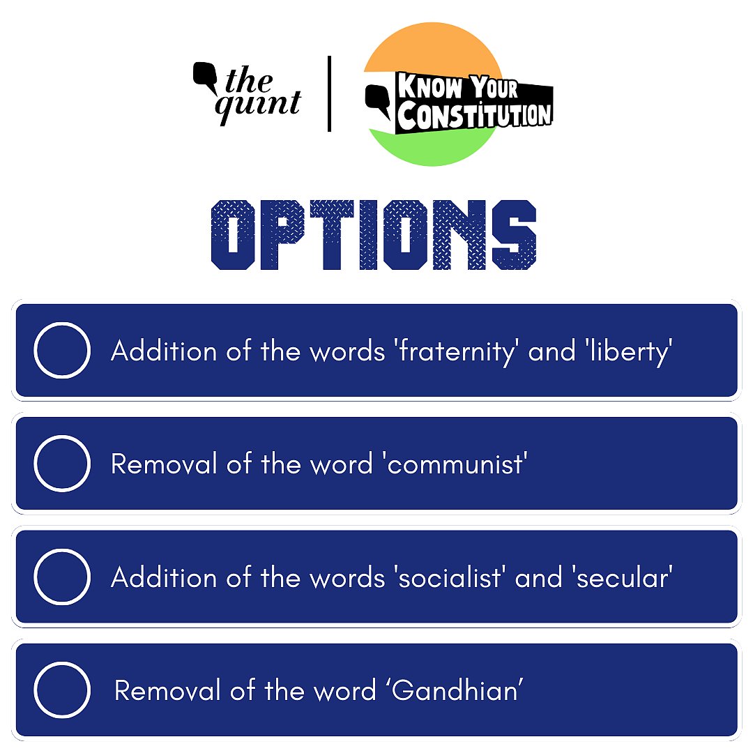 Quiz: What Change Did The 42nd Amendment Bring To The Constitution of ...