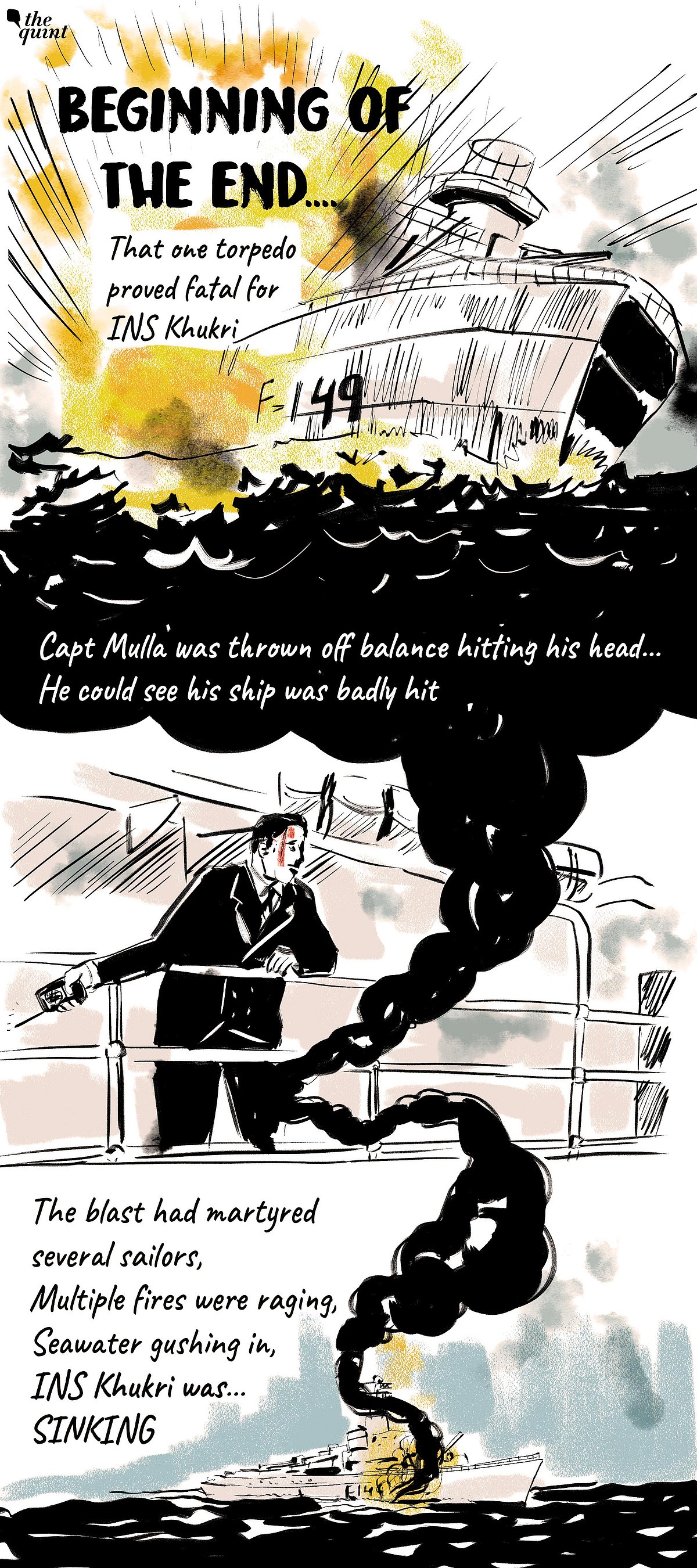 Graphic Novel|INS Khukri, the Only Ship Lost & Capt. Mulla Who Went ...