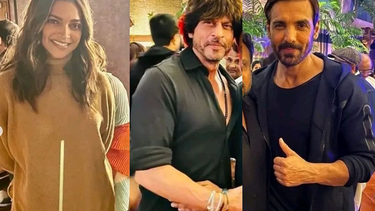 In Pics: Shah Rukh Khan, Deepika Padukone & Others Attend 'Pathaan' Screening
