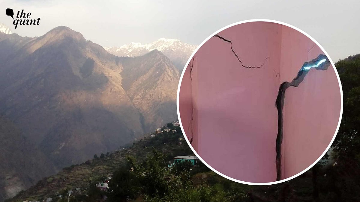 Joshimath sinking cracks appear on buildings and fields