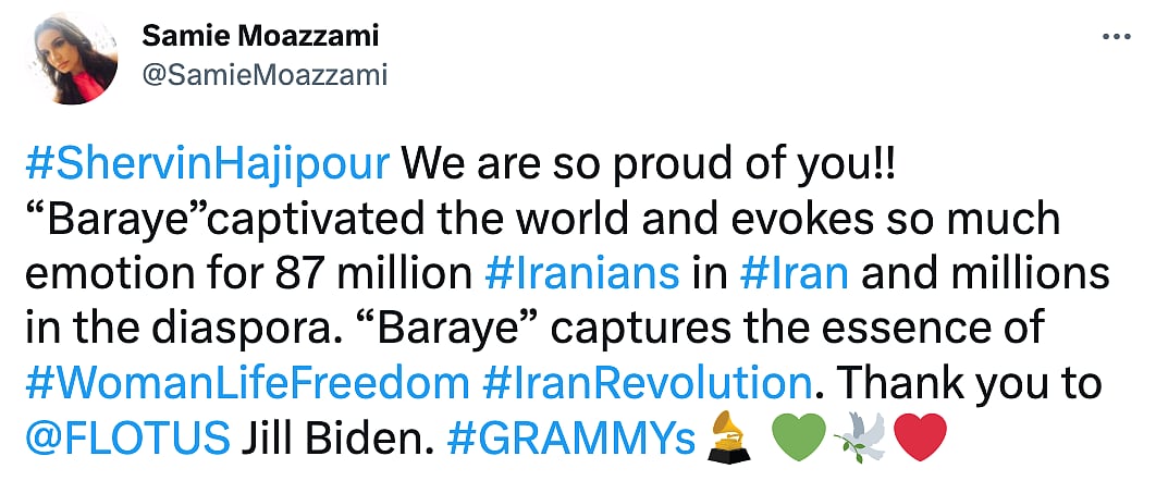 Iran’s Protest Anthem ‘Baraye’ Wins Best Song for Social Change at 2023 ...