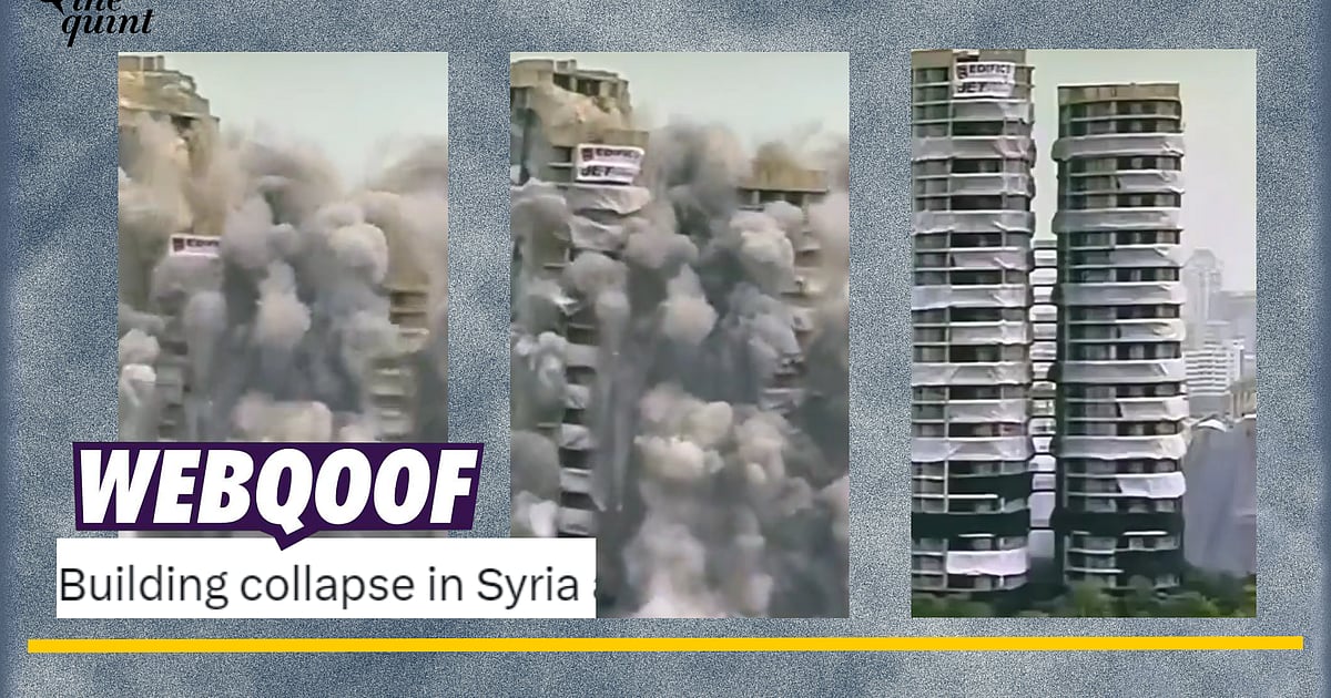 Fact-Check | This Video Doesn’t Show a Building Collapse in Syria Due ...