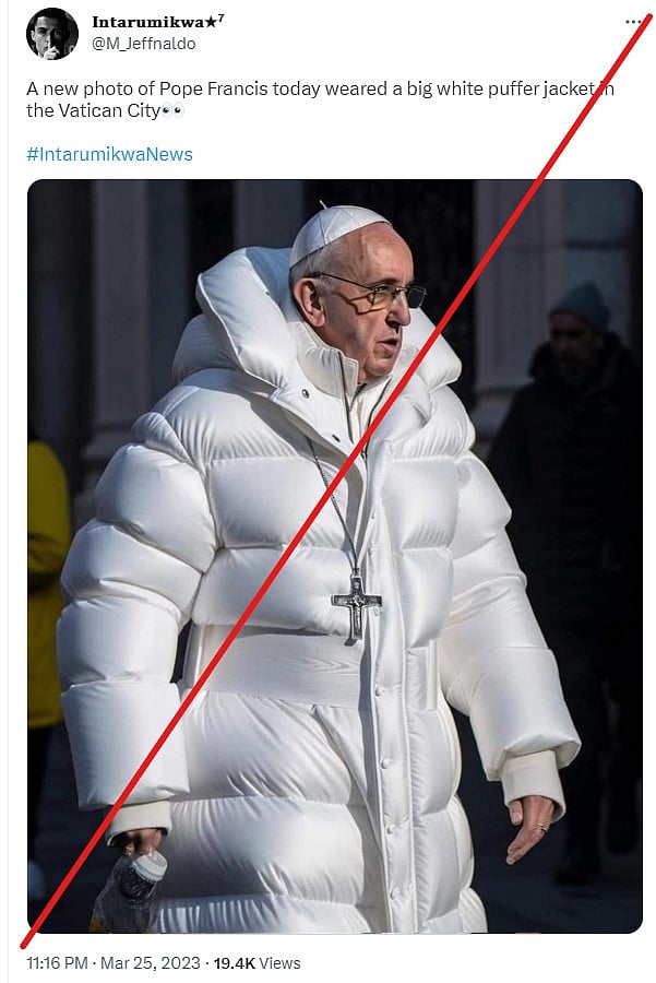 Fact-check | AI-Generated Image of Pope Francis Wearing Puffer Jacket ...