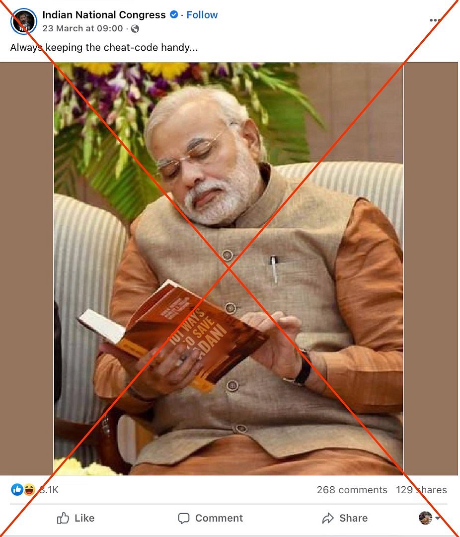 Fact-Check|No, Prime Minister Narendra Modi Was Not Reading a Book ...