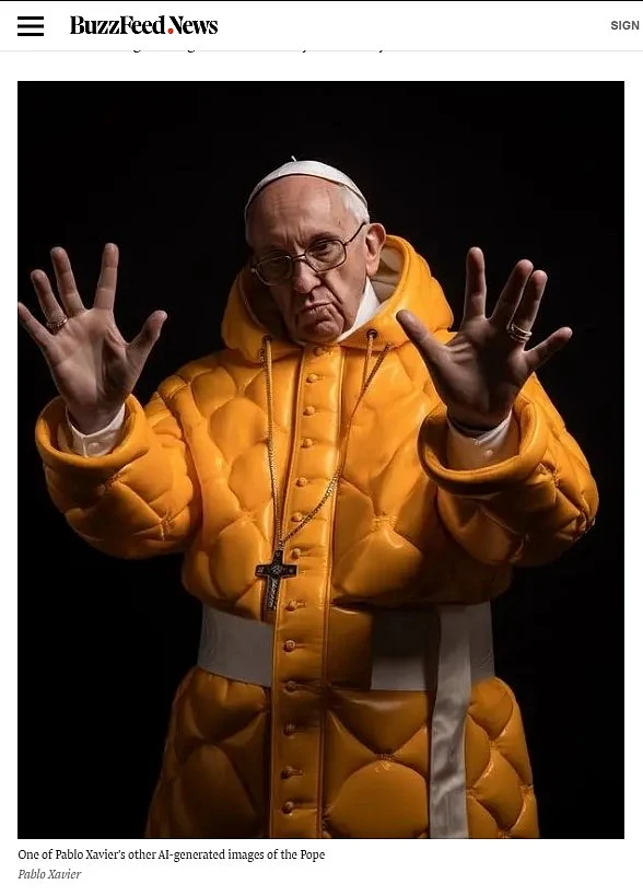 Fact-check | AI-Generated Image of Pope Francis Wearing Puffer Jacket ...