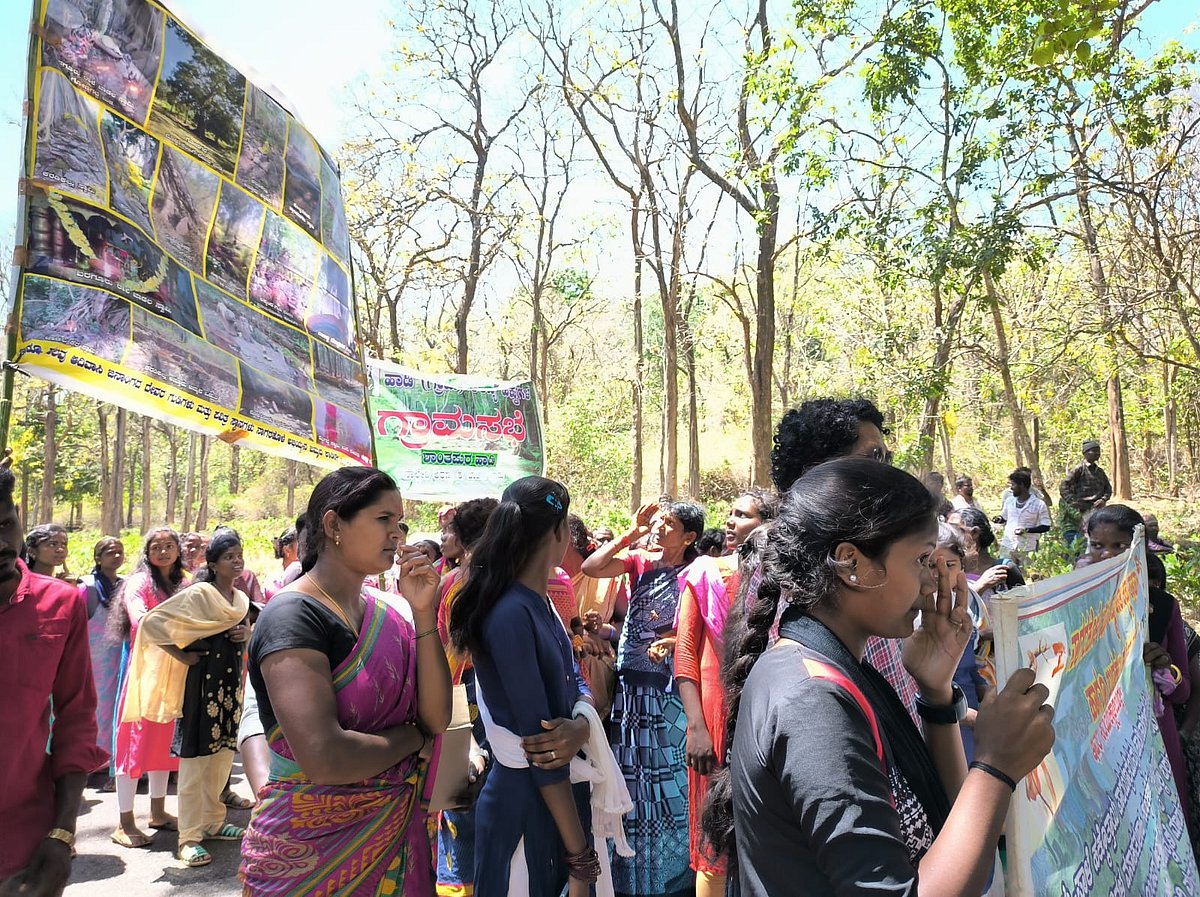 Karnataka: Adivasis of Nagarahole Tiger Reserve Protest for Forest ...