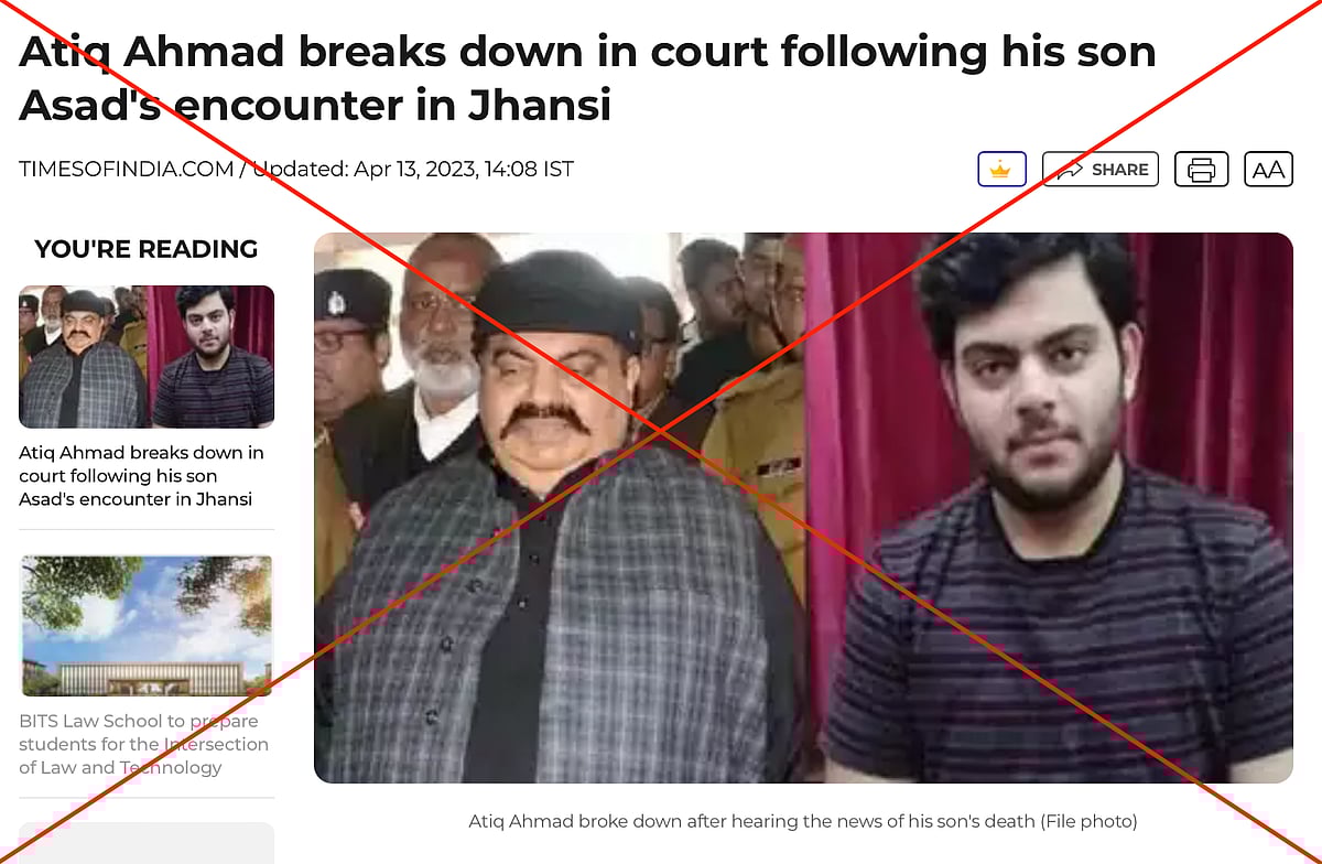 Fact-Check | Media Outlets Misidentify Atiq Ahmed's Younger Son Ali ...