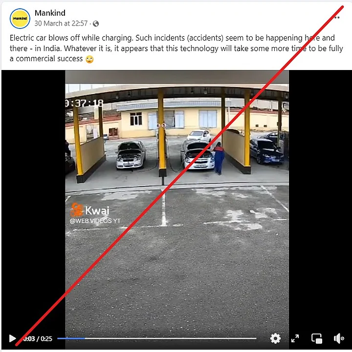 Fact-check | This Video Neither Shows an EV Exploding Nor Is It From India