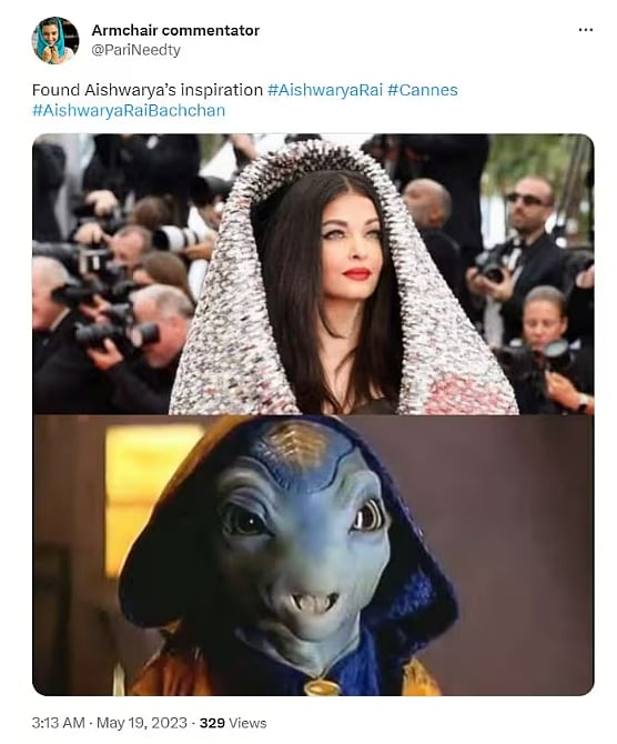 Aishwarya Rai's Cannes Look Sparks Meme Fest; People Make Hilarious ...