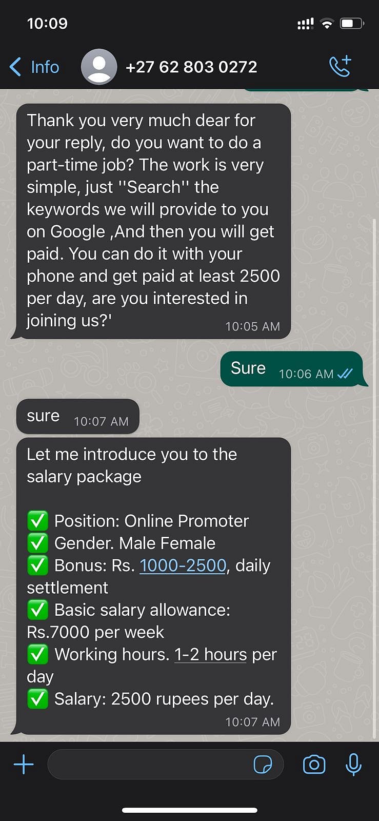 WhatsApp Scam: Calls From International Numbers, Part-Time Job Offers ...