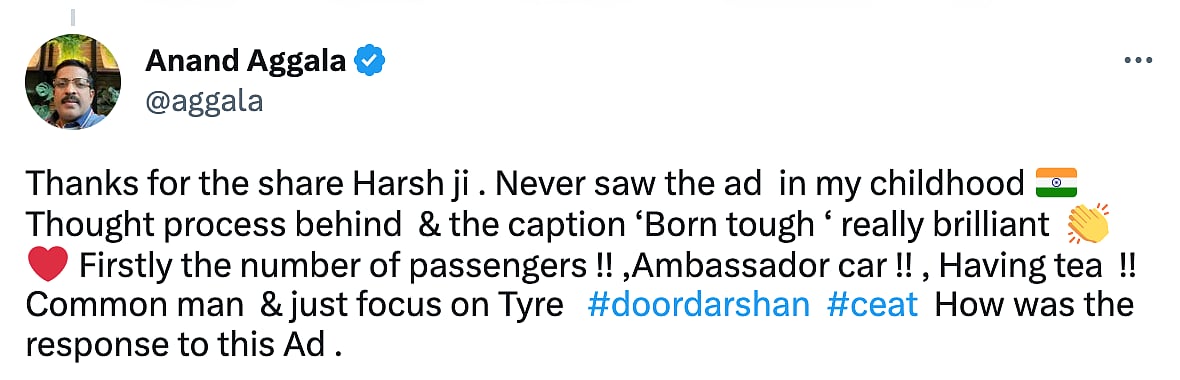 Ceat’s Old Doordarshan Ad Featuring Ambassador Makes Netizens Nostalgic ...