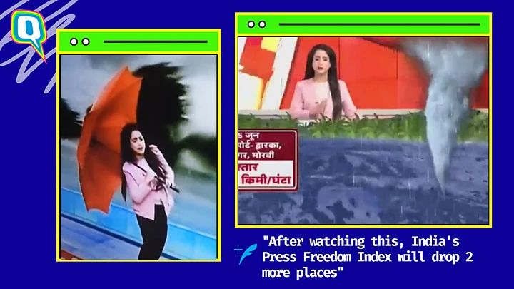 Republic Bharat Anchor Sweta Tripathi's Coverage Of Cyclone Biparjoy Is ...