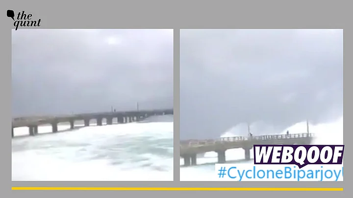 Fact Check Old Video Of Tides Hitting A Bridge Viral As Cyclone