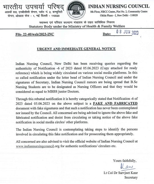 Fact-check | Fabricated Circular About Nurses Being Called ‘Nursing ...