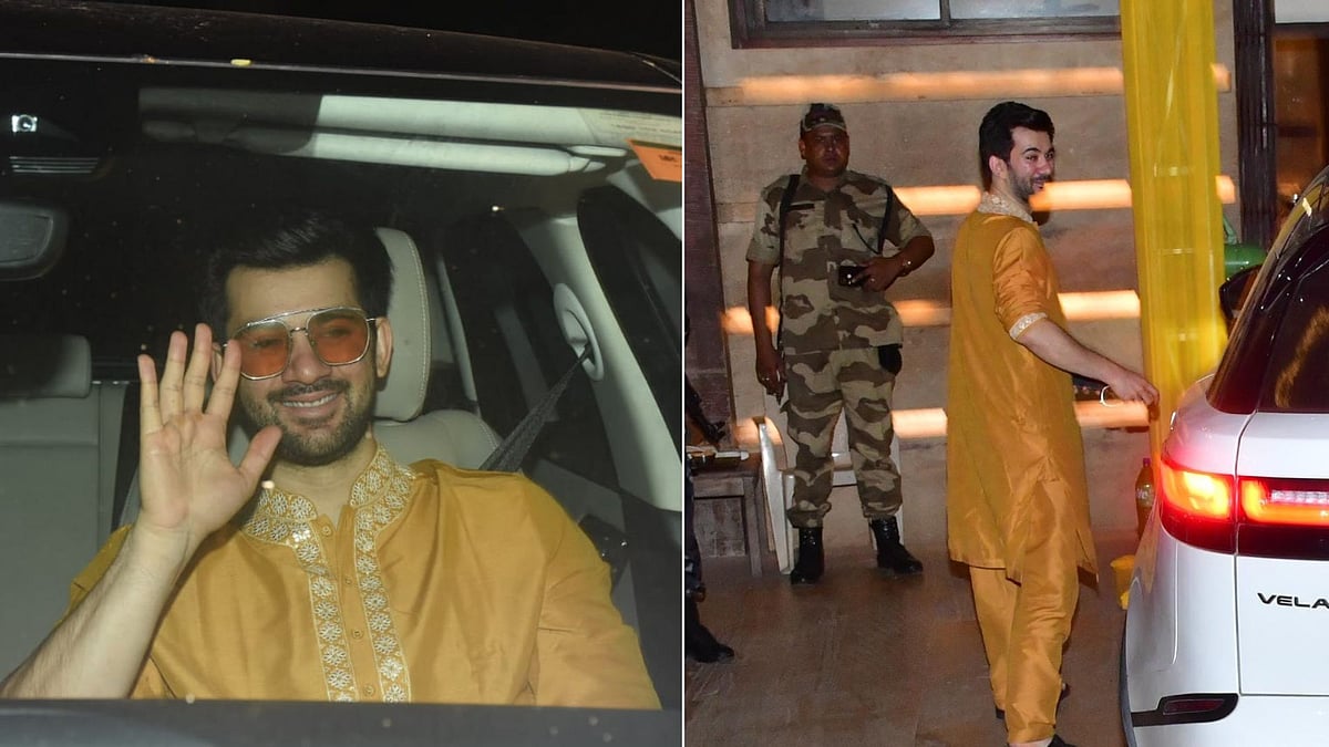 In Pics: Karan Deol Stuns In Yellow Kurta at His Haldi Ceremony