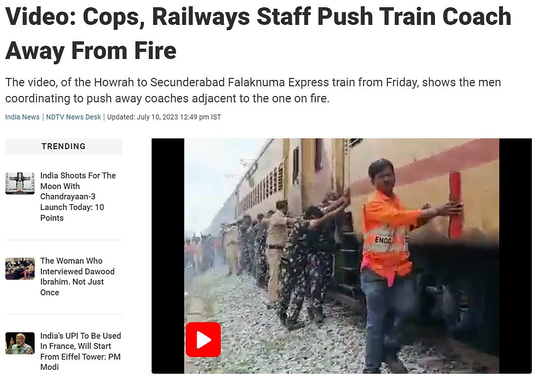 Fact-Check |Does This Video Show People Pushing Falaknuma Express to ...
