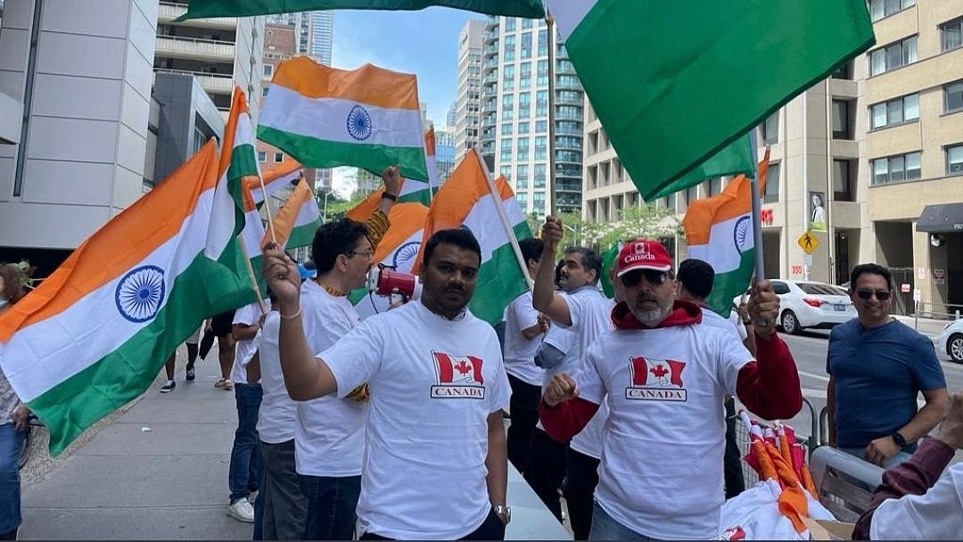 Indian Community in Toronto Counters Pro-Khalistan Protest With Tricolour