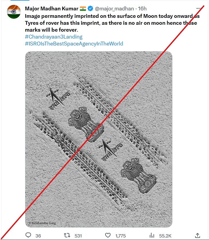 Fact-Check | No, This Image Doesn't Show Imprints of ISRO Logo and ...