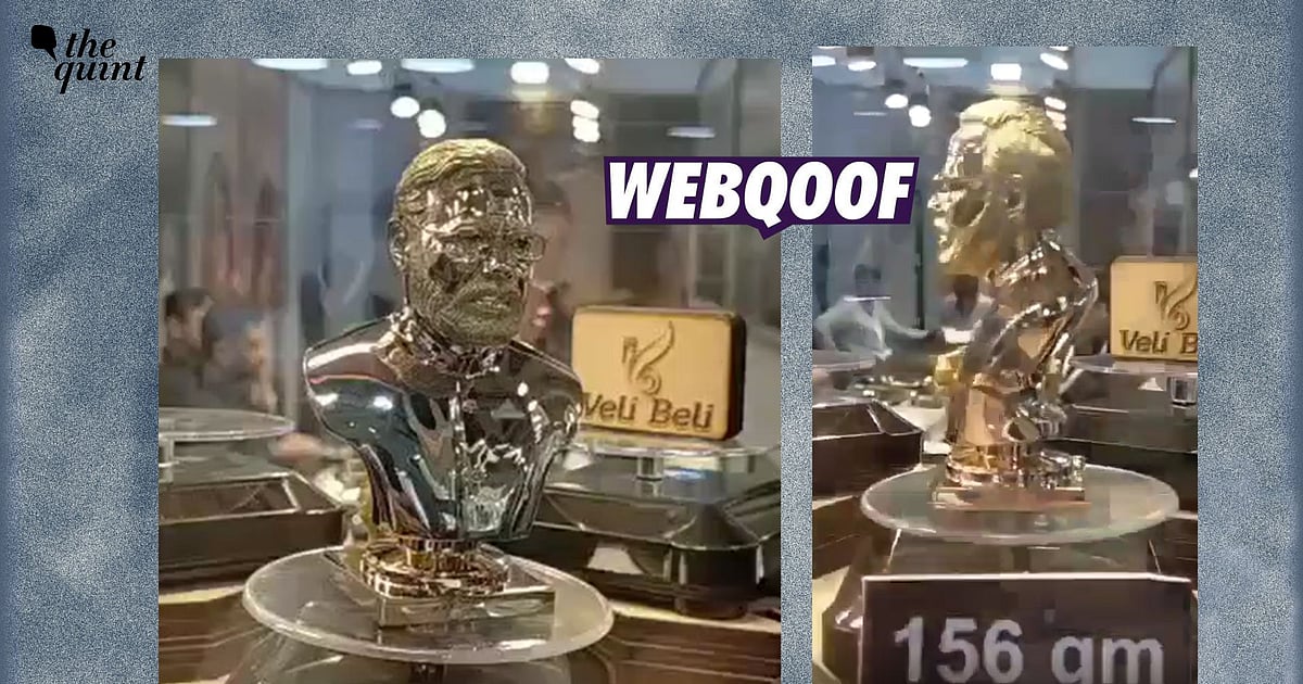 Fact-Check: This Gold Statue of PM Modi Was Made in Gujarat, Not Saudi ...