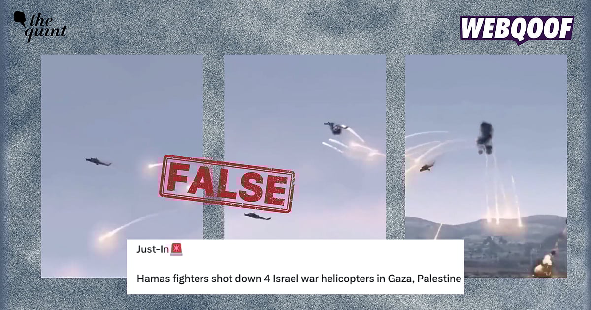 Fact-Check on Israel Palestine War: Clip From Video Game ARMA 3 Shared ...